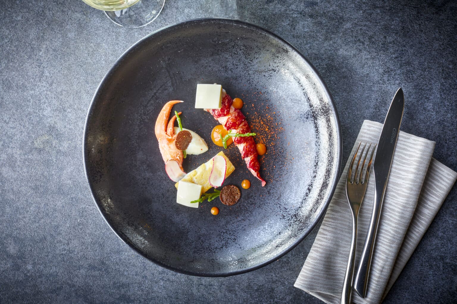 Recette: Homard breton et haddock en chaud froid, salicorne et espuma ...